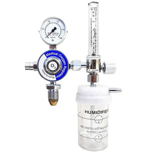 Medical Oxygen (O2) Gas Regulator (MOX Regulator) with BPC Flow Meter ...